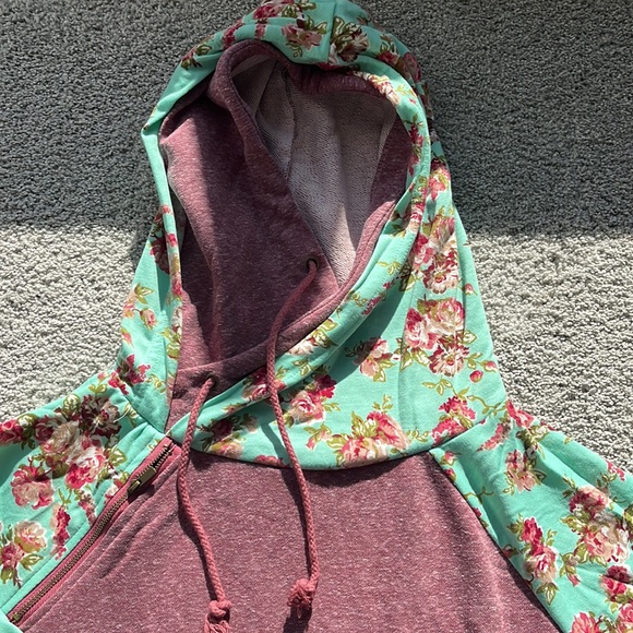 & Other Stories | Tops | Sweatshirt With Double Hoods And Floral ...